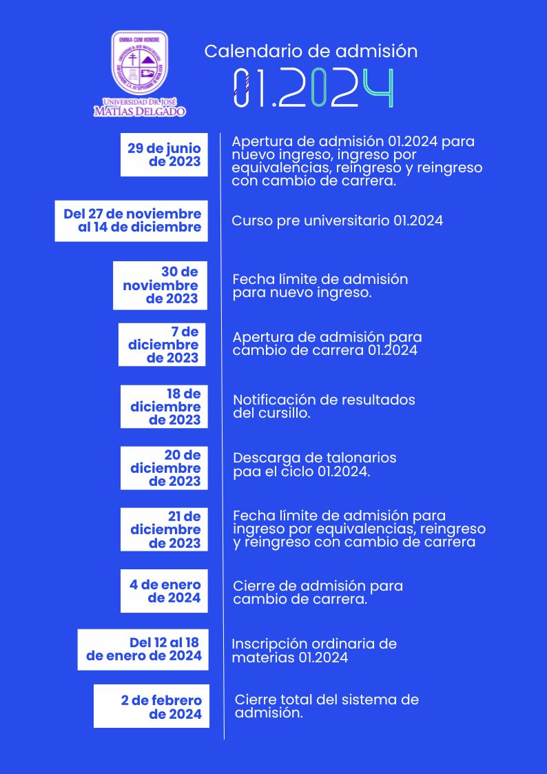 Inicio Admisiones - Universidad Dr. José Matías Delgado
